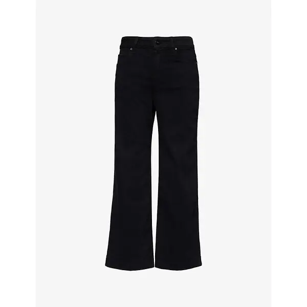 Paige Anessa High-rise Wide-leg Jeans - Black Shadow
