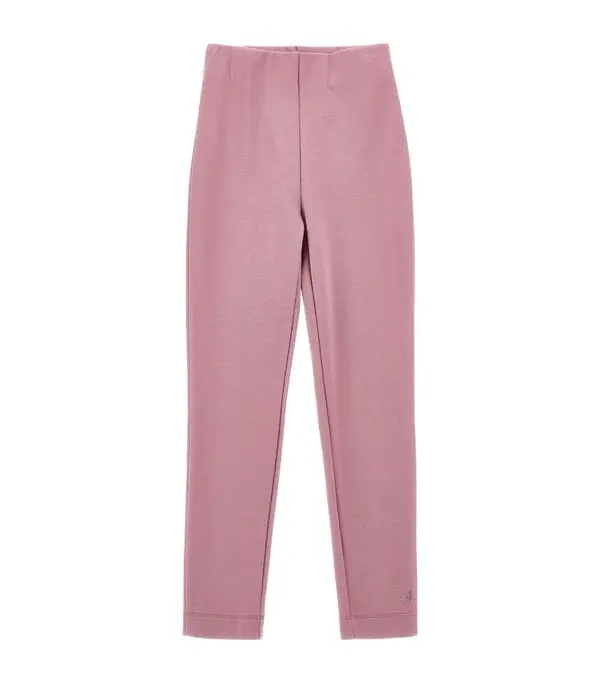 Monnalisa Rhinestone-monogram Leggings