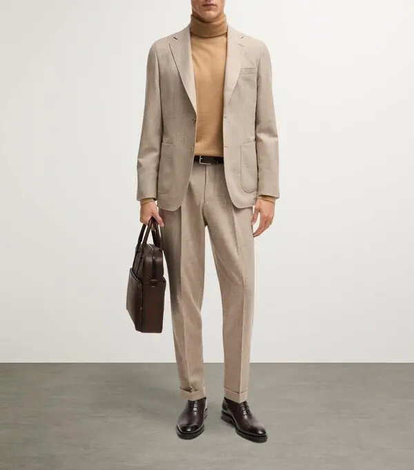 BOSS Cashmere Rollneck Sweater - Beige