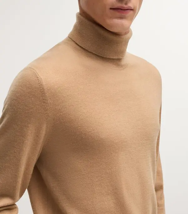 BOSS Cashmere Rollneck Sweater - Beige