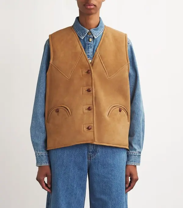 BLAZÉ MILANO Shearling Tatoosh Gilet