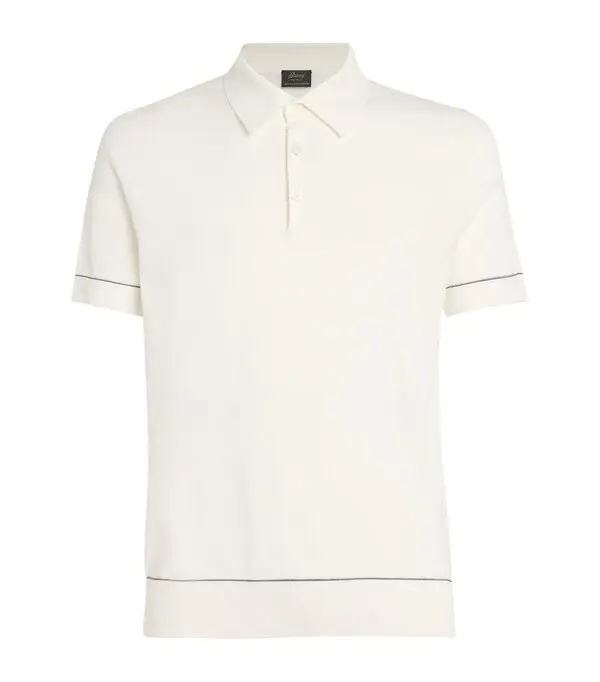Brioni Cotton Polo Shirt - White