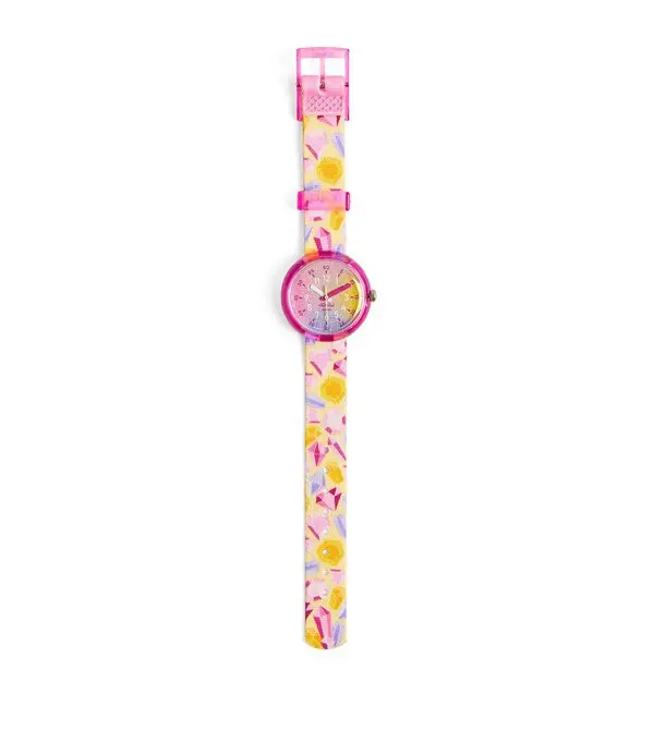FLIK FLAK Sparkling Gemstones Watch - Pink