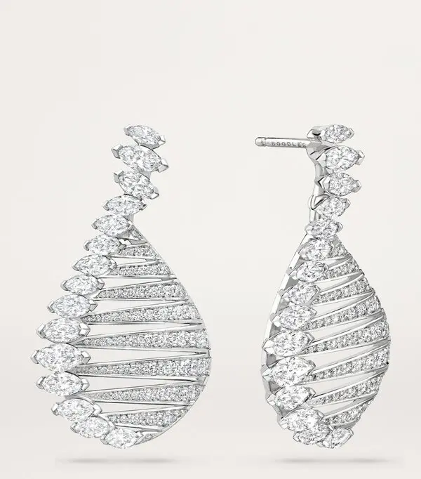 BOODLES Platinum And Diamond Drop Earrings