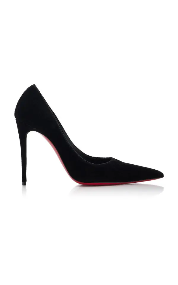 CHRISTIAN LOUBOUTIN Kate Max 100mm Veau Velours Pumps - Black