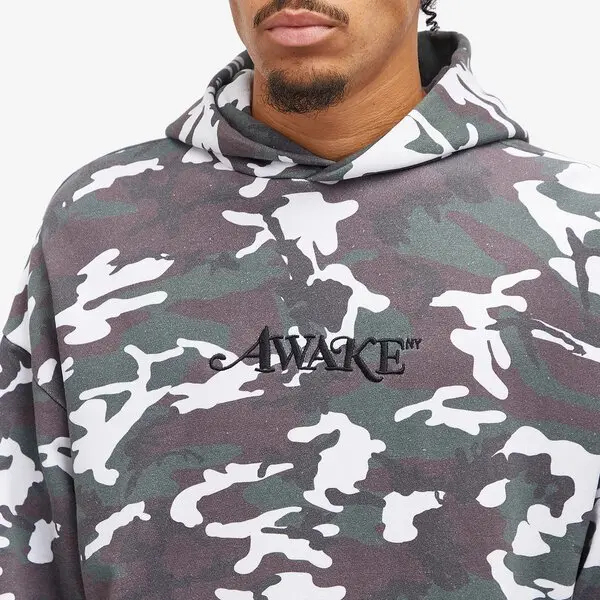 AWAKE NY Camouflage Print Hoodie