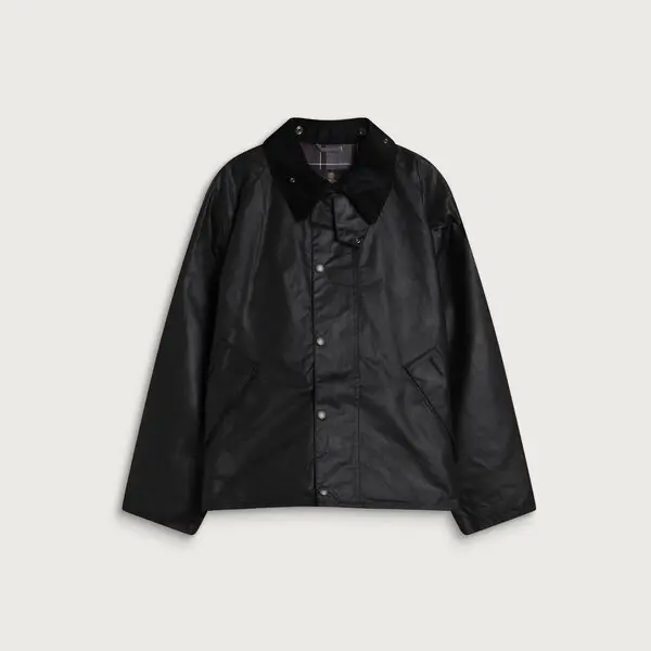Barbour Os Transport Wax Jacket - Black