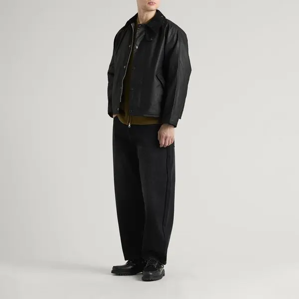 Barbour Os Transport Wax Jacket - Black