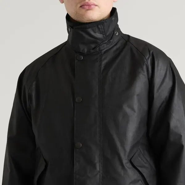 Barbour Os Transport Wax Jacket - Black