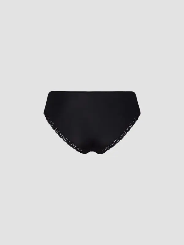 Hanro Mots Floral Lace Briefs - Black