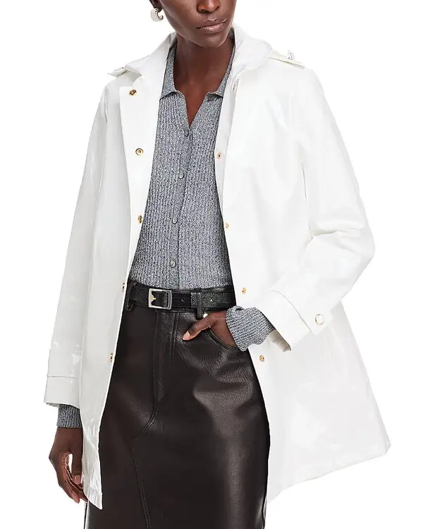 Jane Post Iconic Princess Rain Slicker Coat - White