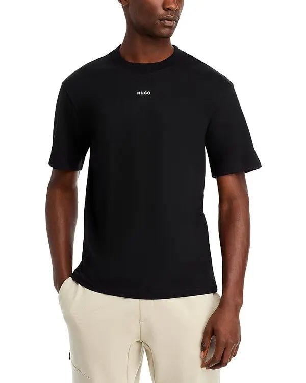 Hugo Dapolino Logo Print Tee - Black