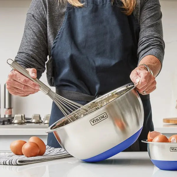 VIKING 9 Pc Stainless Steel Bowl Set With Strainer - Blue