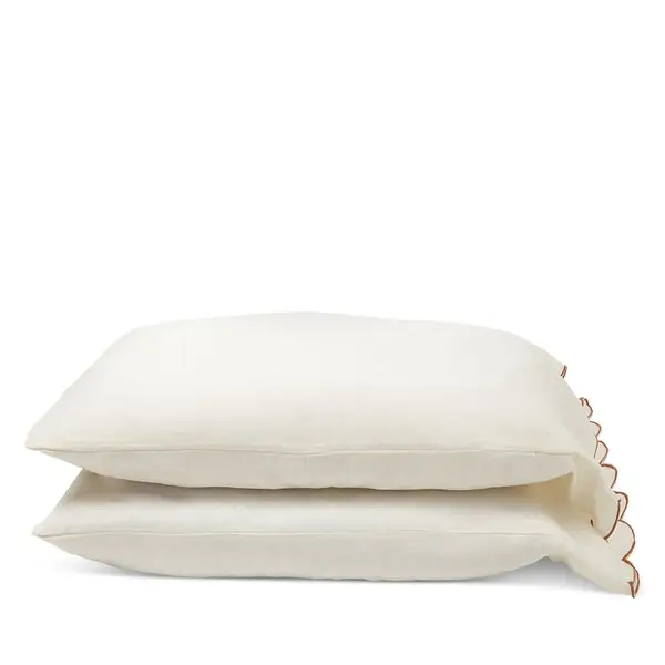 POM POM AT HOME Kelly Linen Sheet Set, King - Cream/terracotta