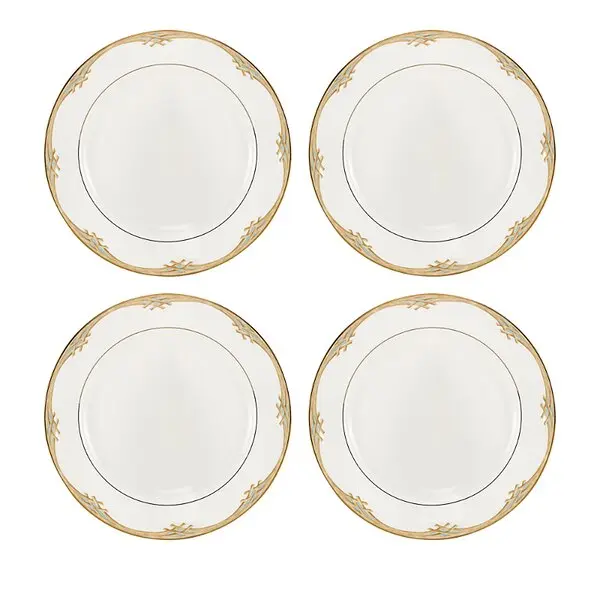 LENOX Colonial Bamboo Dinner Plates, Set Of 4 - White