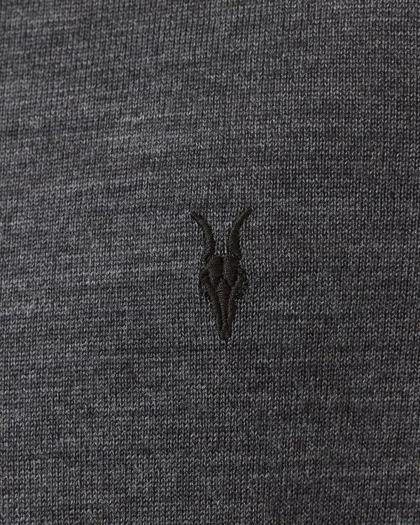 ALLSAINTS Mode Merino Wool Polo Shirt - Monument Grey