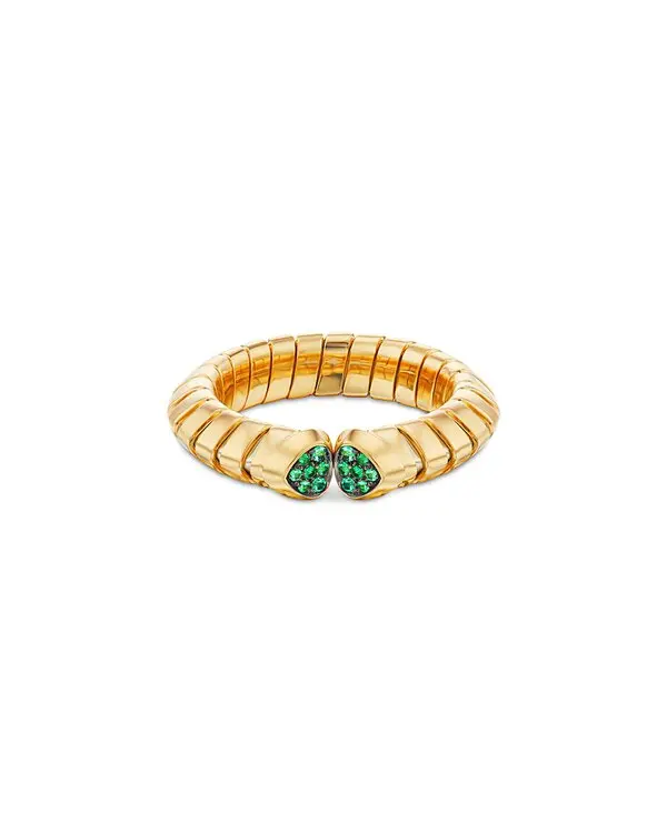 Marina B Trisolina 18k Yellow Gold Emerald Ring - Green/gold