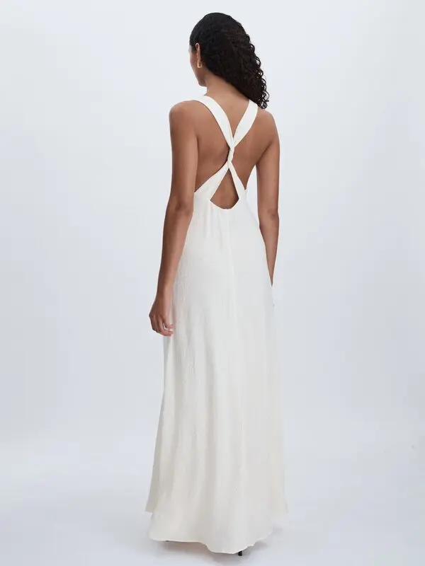 Significant Other Crinkle-satin Maxi Dress - Ivory