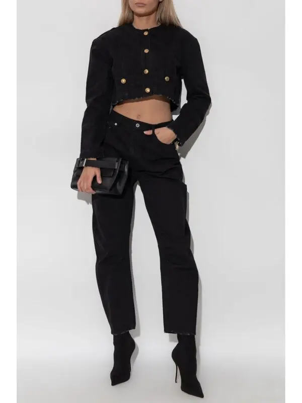 HALFBOY Tapered Denim Jeans - Black