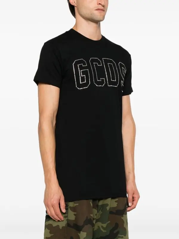 Gcds Crystal-embellished Logo T-shirt