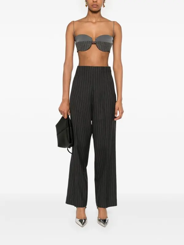 Alex Perry Pinstripe Bra Top