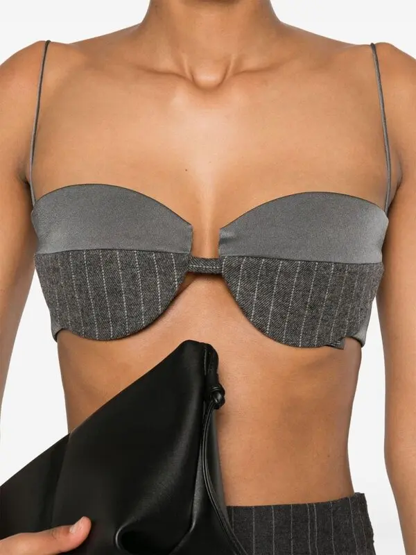 Alex Perry Pinstripe Bra Top