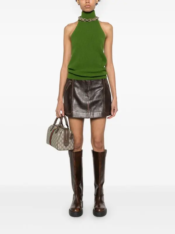 Michael Kors Leather Mini Skirt