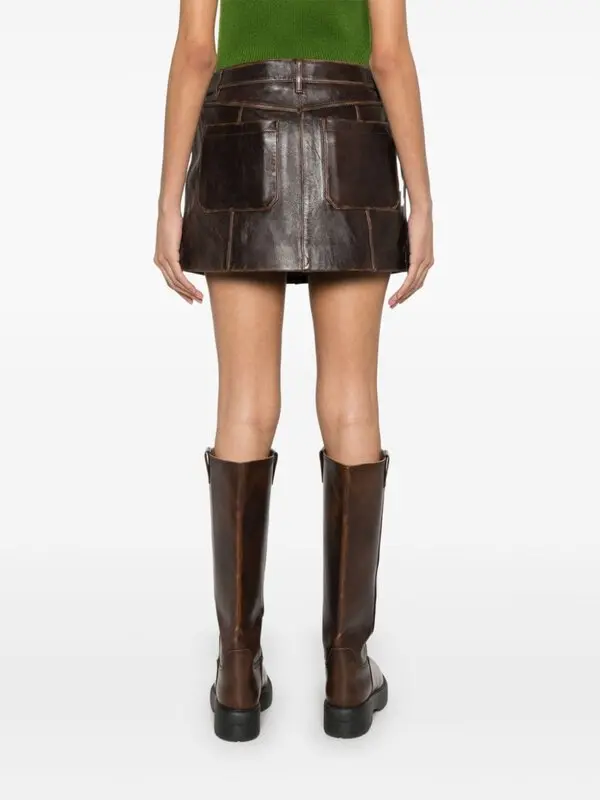 Michael Kors Leather Mini Skirt