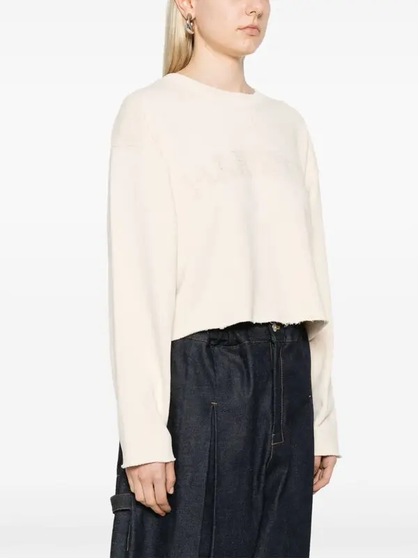 MAISON MARGIELA Embroidered Logo Sweatshirt - Neutrals
