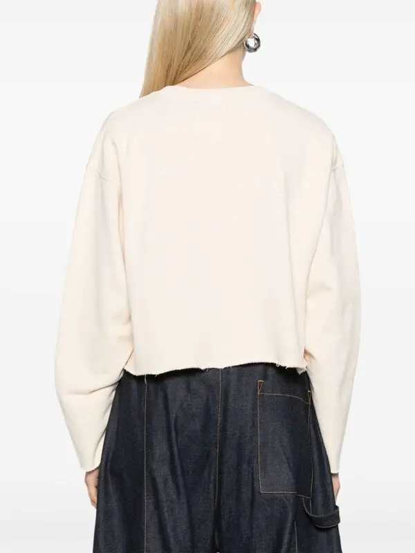 MAISON MARGIELA Embroidered Logo Sweatshirt - Neutrals