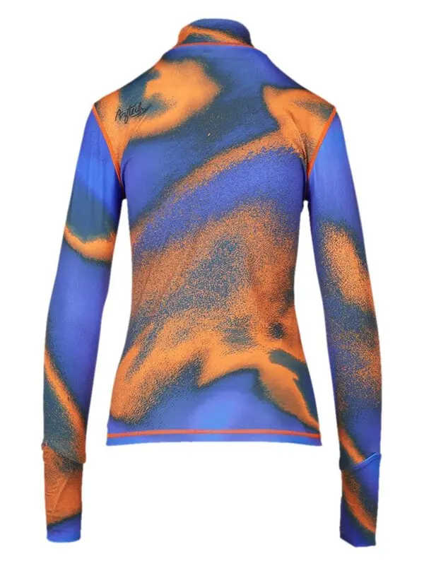 Aztech Mountain Abstract-pattern Top - Blue