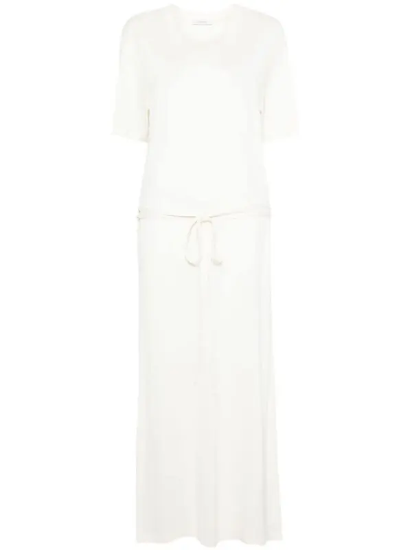 LEMAIRE Belted Maxi Dress - Neutrals