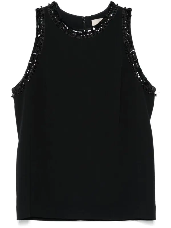 Elie Saab Embroidered Cady Top
