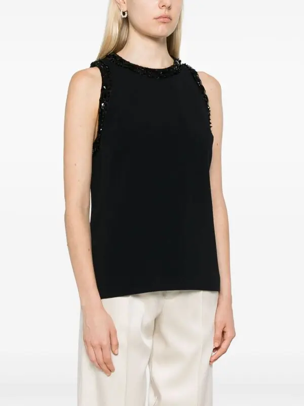 Elie Saab Embroidered Cady Top