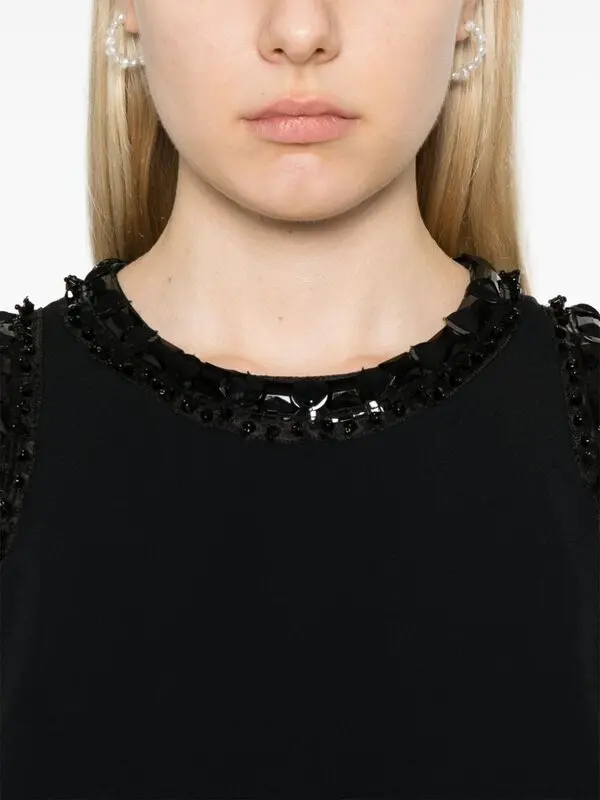 Elie Saab Embroidered Cady Top