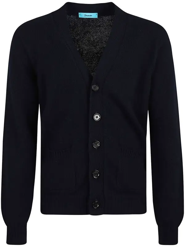 DRUMOHR Lambswool Cardigan - Blue