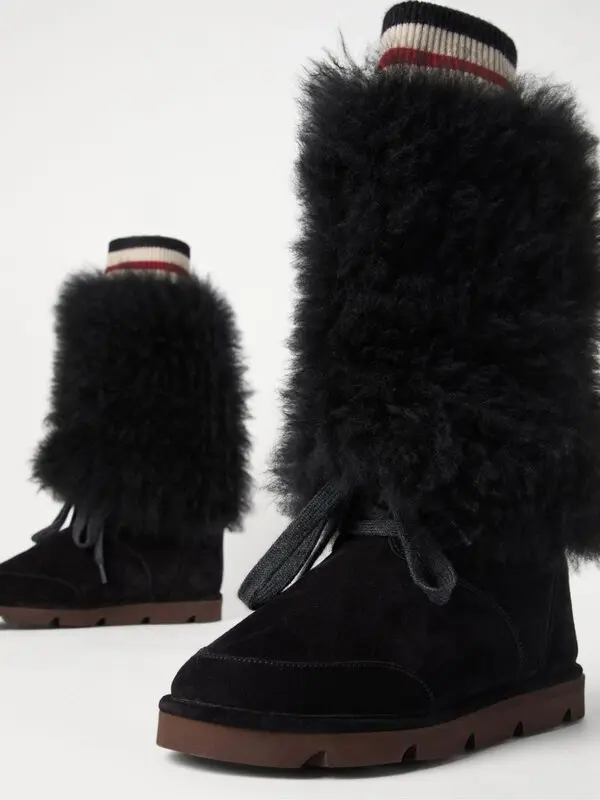 Brunello Cucinelli Panelled Mid-calf Boots