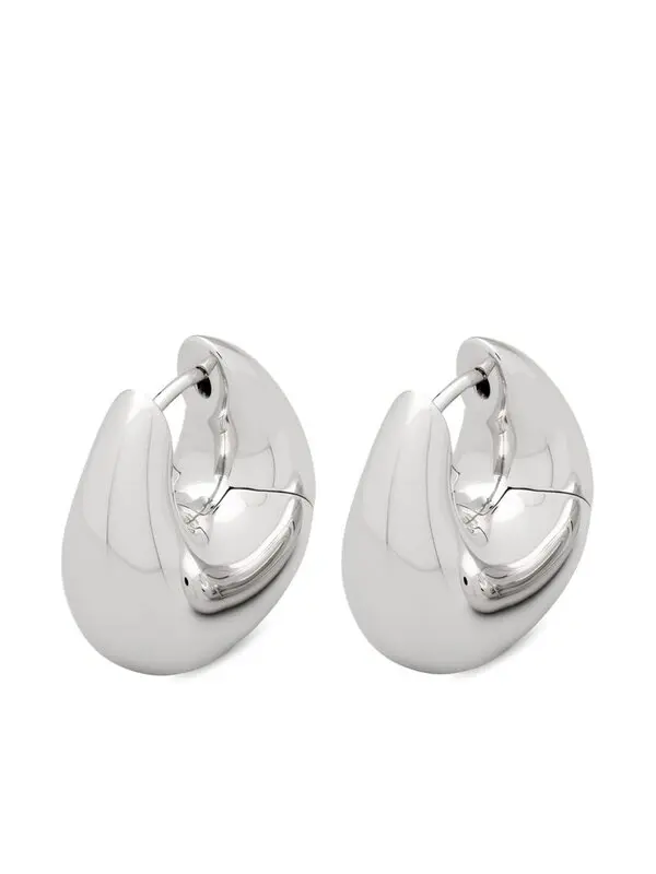 Tom Wood Medium Bao Hoop Earrings - Silver