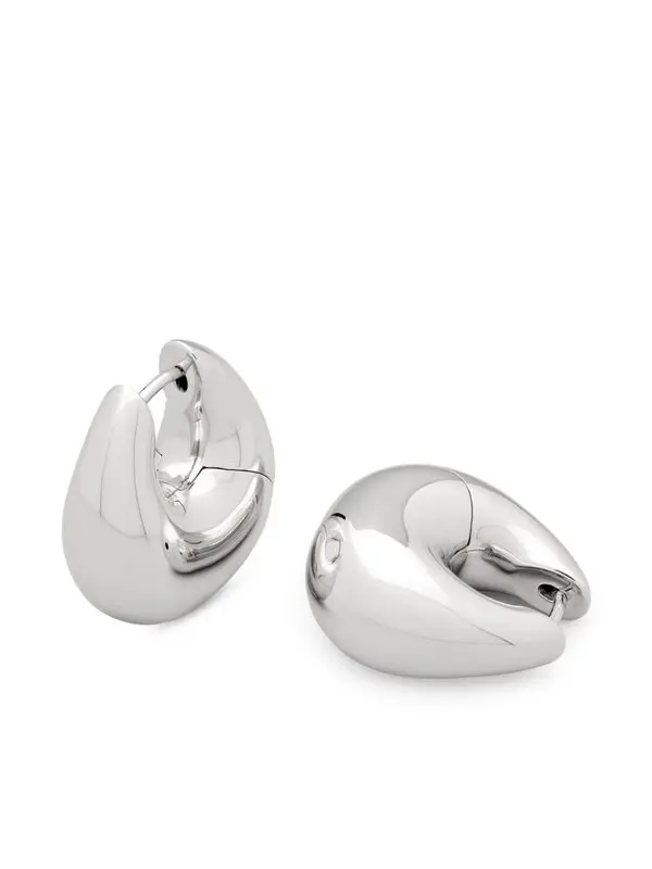 Tom Wood Medium Bao Hoop Earrings - Silver