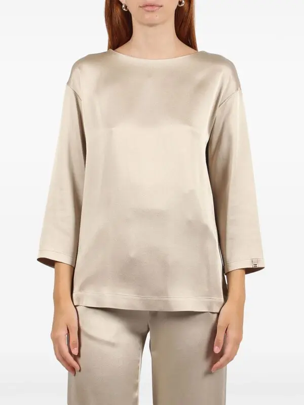 Herno Satin-weave Top - Neutrals