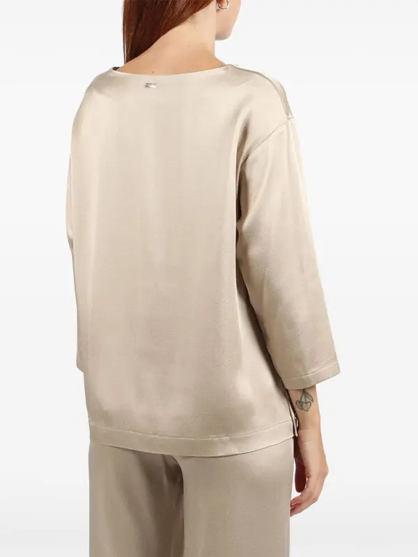 Herno Satin-weave Top - Neutrals