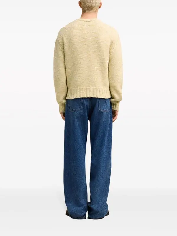 Ami Shearling Crew Neck Sweater