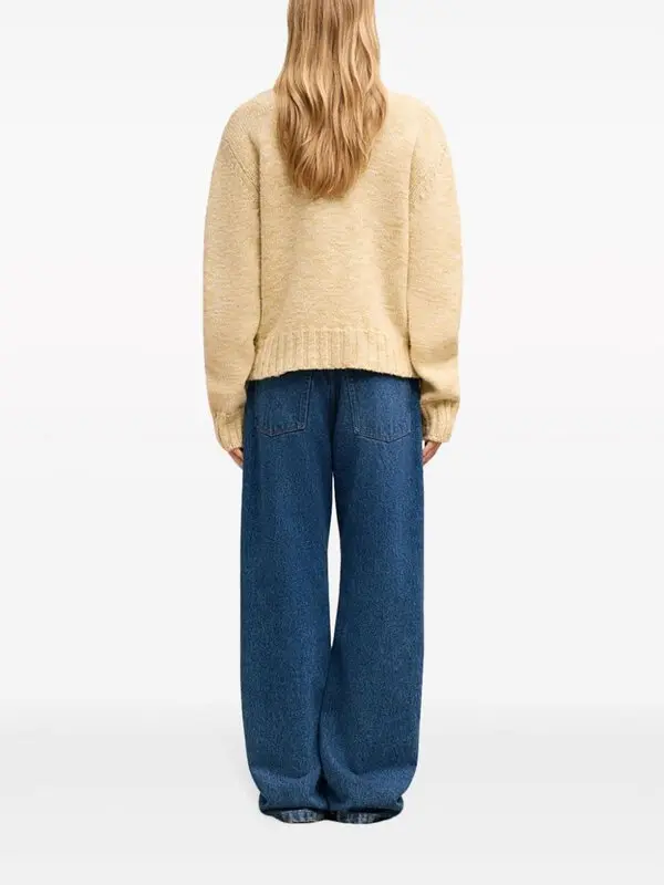 Ami Shearling Crew Neck Sweater