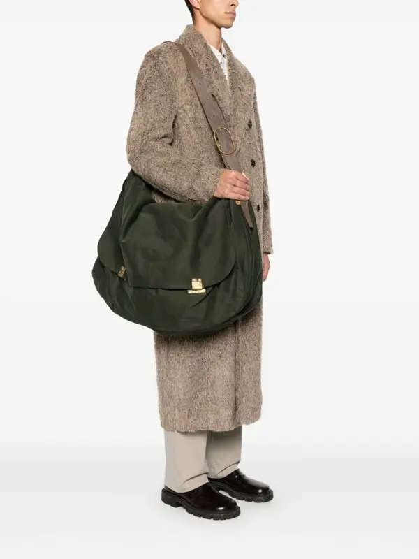 Ziggy Chen Cotton Shoulder Bag - Green | Editorialist