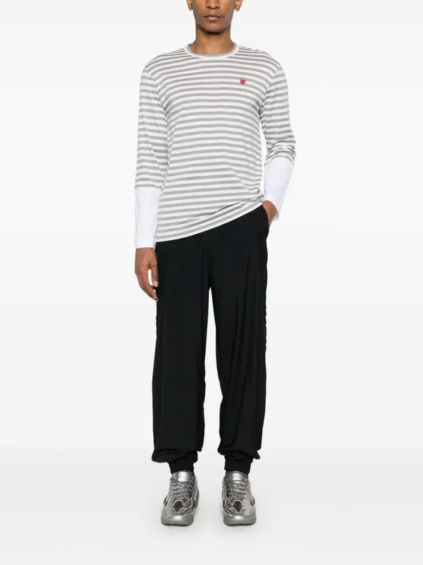Play Comme Des Garcon Mini Heart-patch T-shirt - Grey