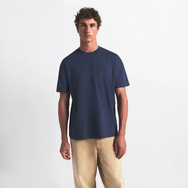 SKIMS Relaxed T Shirt | Blue | Small | Heavyweight Cotton - Damson