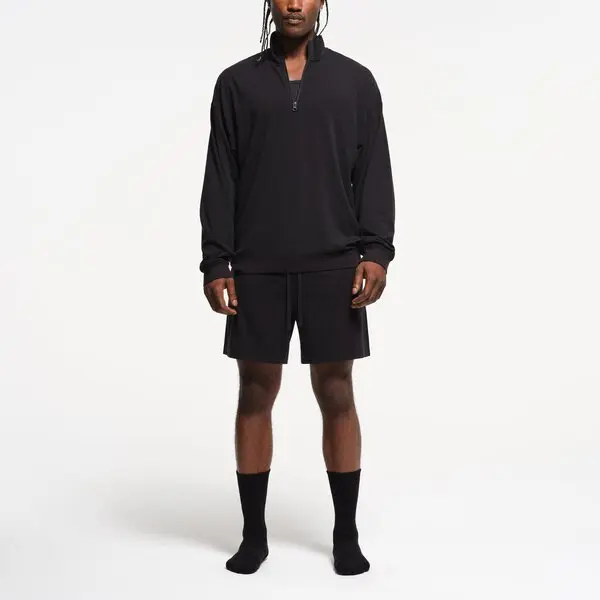 SKIMS Relaxed Quarter Zip Pullover - Obsidian