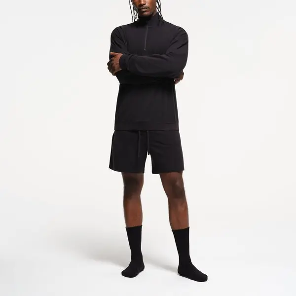 SKIMS Relaxed Quarter Zip Pullover - Obsidian