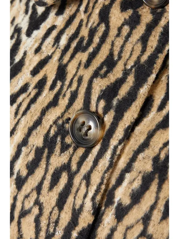 Rixo Leopard-print Felt Coat