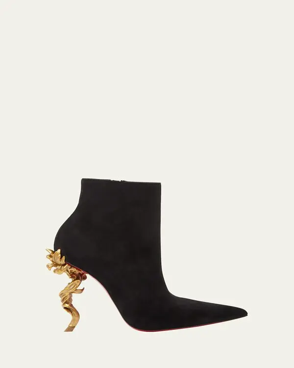 CHRISTIAN LOUBOUTIN 100mm Belle Suede Ankle Booties